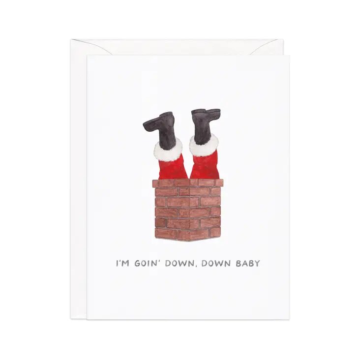 Santa Down the Chimney Holiday Greeting Card – the fig tree