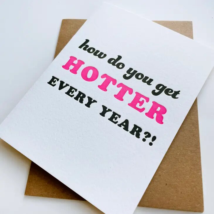 Hotter Every Year Birthday Greeting Card – the fig tree